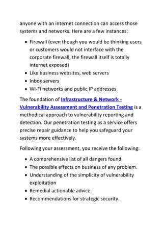 Infrastructure & Network Vulnerability Assessment and Penetration ...
