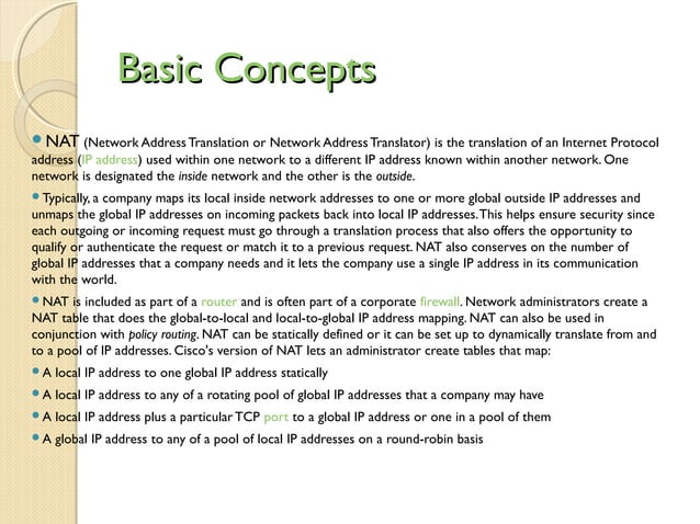 Network and security concepts | PPT