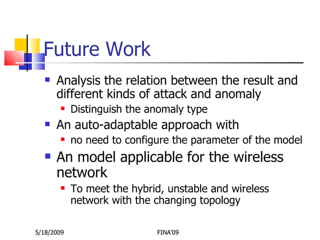 Network Anomaly Detection Based On Statistical Ppt