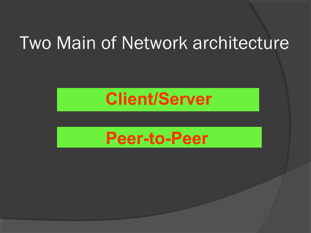 Network architecture | PPT