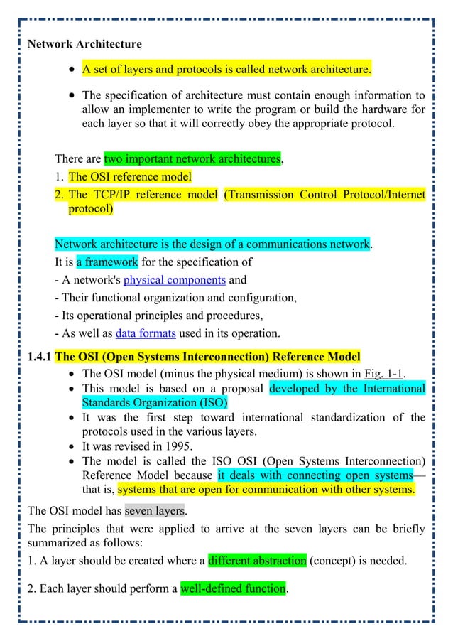 Network architecture | DOCX
