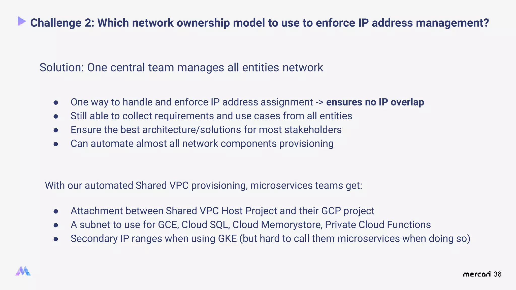 Network Architecture Design For Microservices On Gcp Ppt