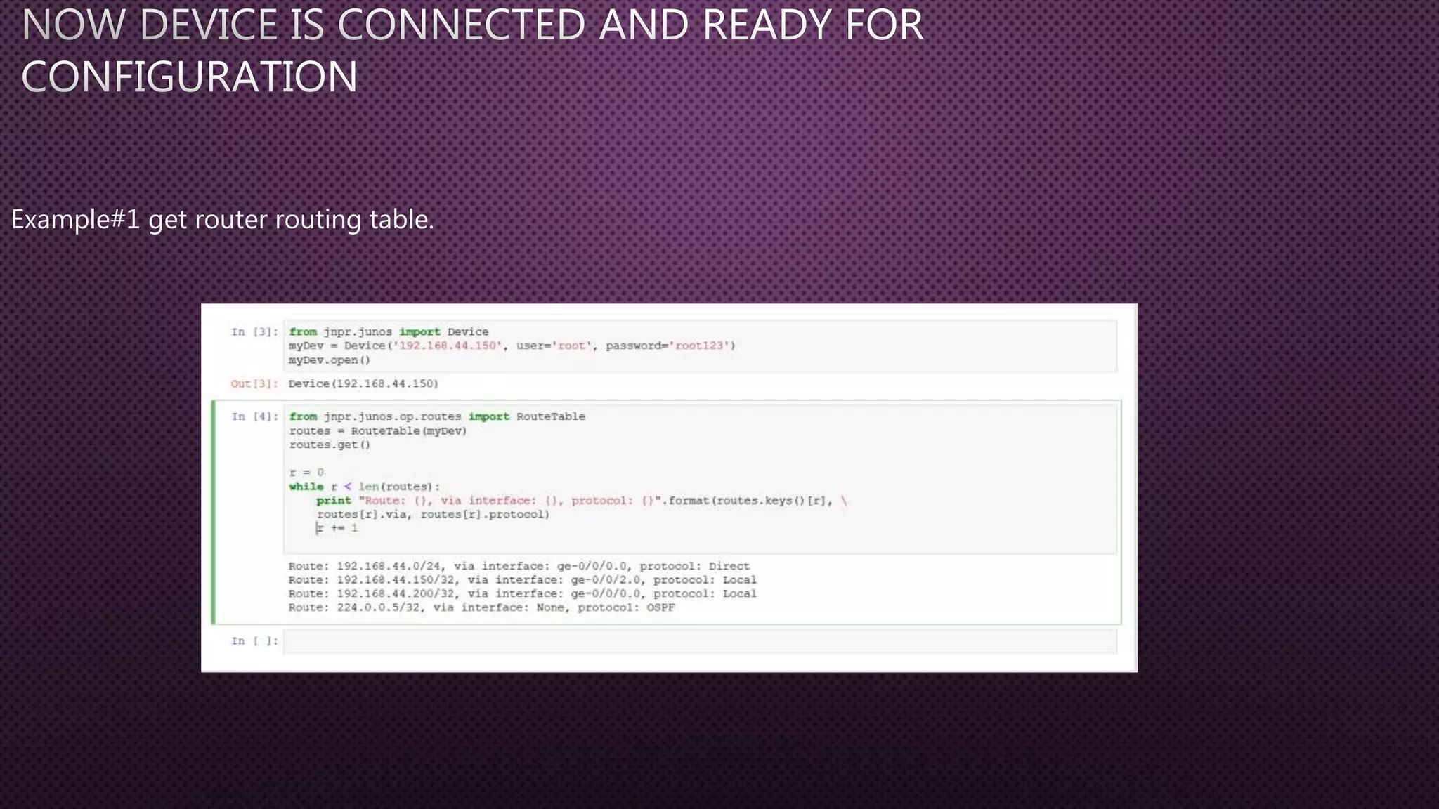 Network automation via py ez | PPT