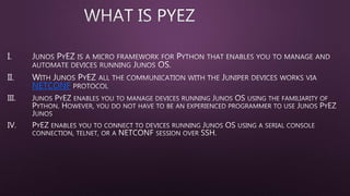 Network automation via py ez | PPT