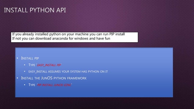Network automation via py ez | PPT