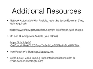Network Automation with Ansible | PDF | Cloud Computing | Internet