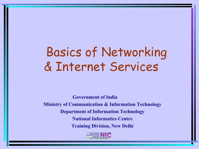Network Basics & Internet | PPT | Internet for Beginners | Internet