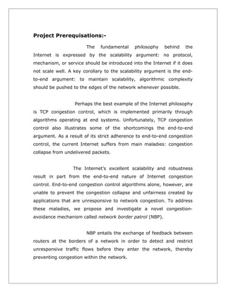 Network border patrol preventing c ongestion collapse(synopsis) | PDF