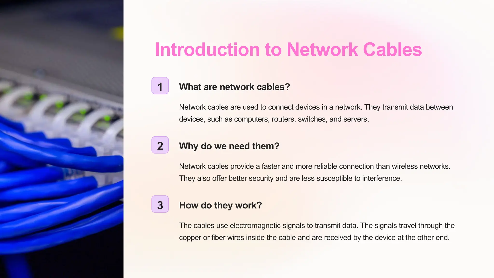 Network Cables Installation Pptx Computer Networking Computing