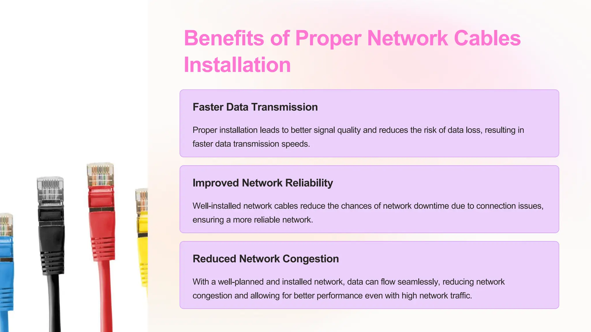 Network Cables Installation Pptx Computer Networking Computing