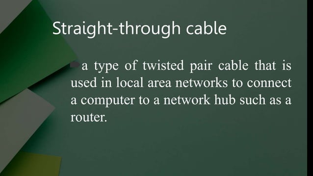 Network Cabling in set up computer system servicing.pptx | Computer ...