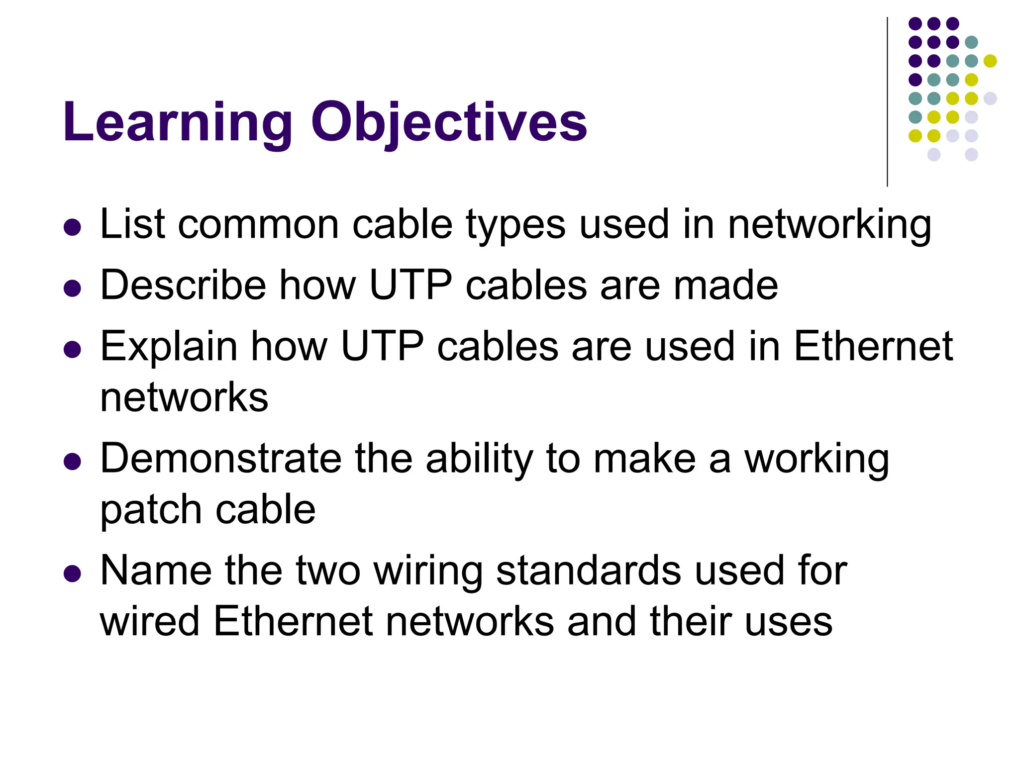 Understanding fundamentals of Network Cabling | PPT