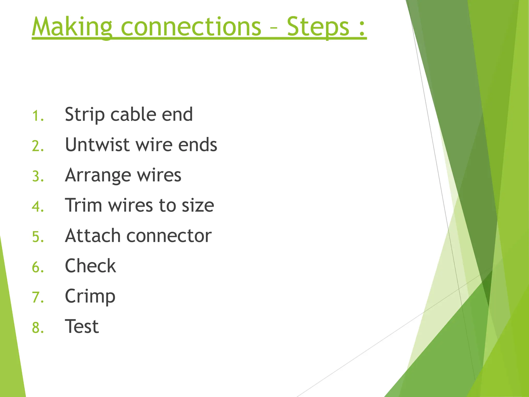 how to network Cabling - straight through and cross over cabling | PPT