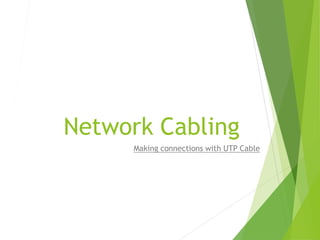 how to network Cabling - straight through and cross over cabling | PPTX