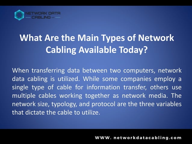 Network Cabling Contractor Network Data Cablingpptx
