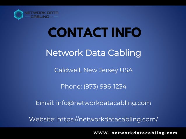 Network Cabling Contractor Network Data Cabling Pptx