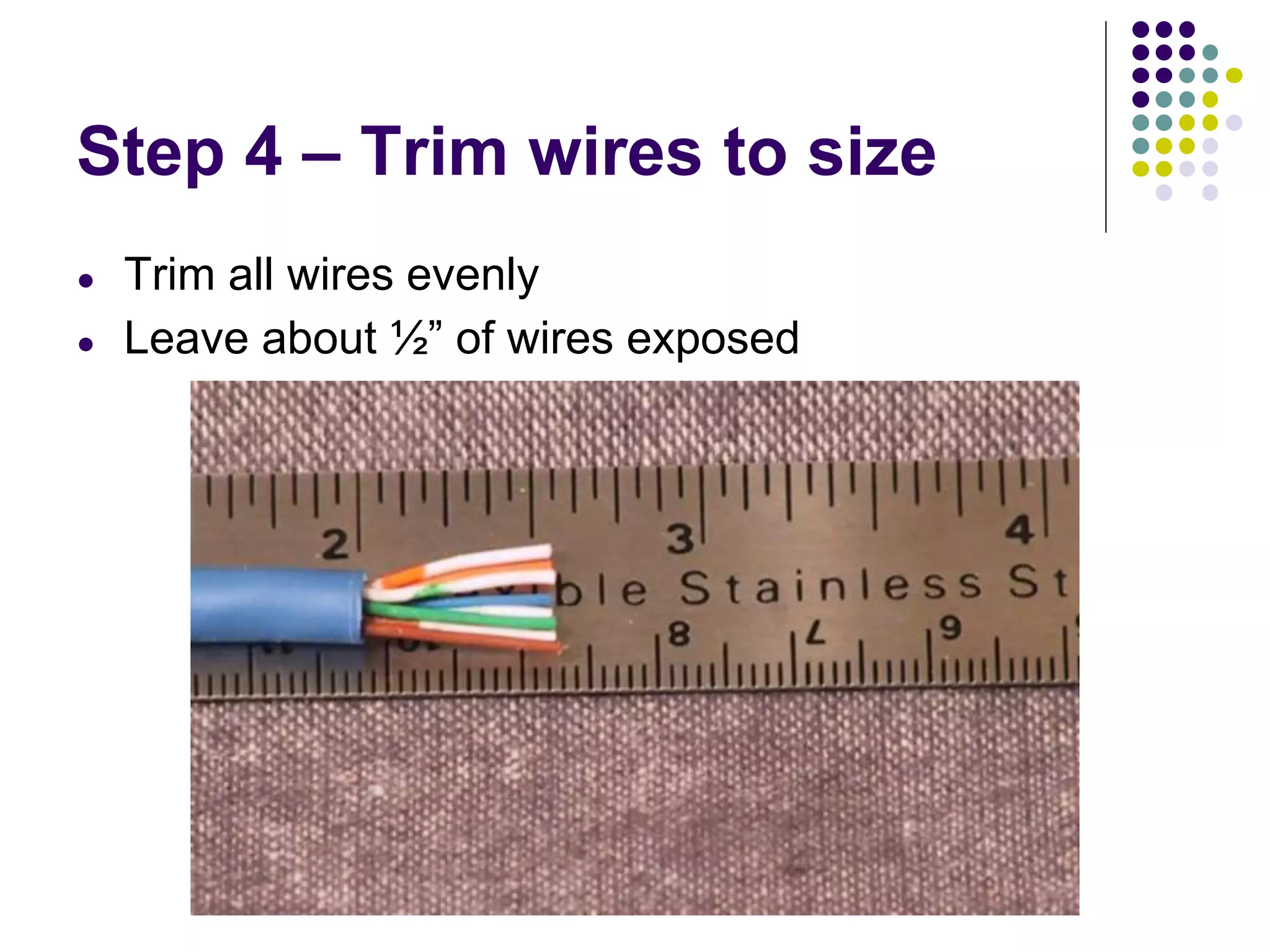 Network cabling steps | PPTX