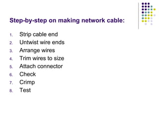 Network cabling steps | PPTX