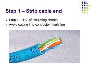 Network cabling steps | PPTX