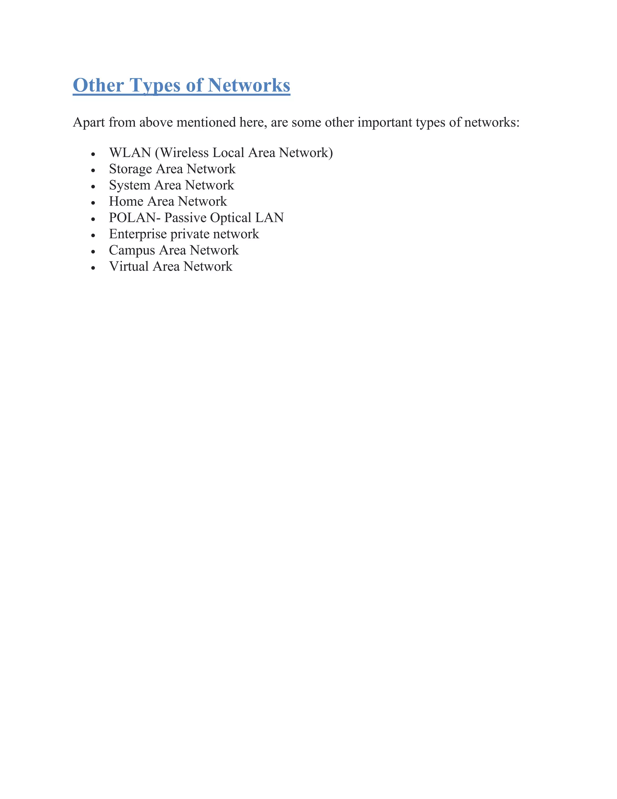 Network Classification Pdf Computer Networking Computing