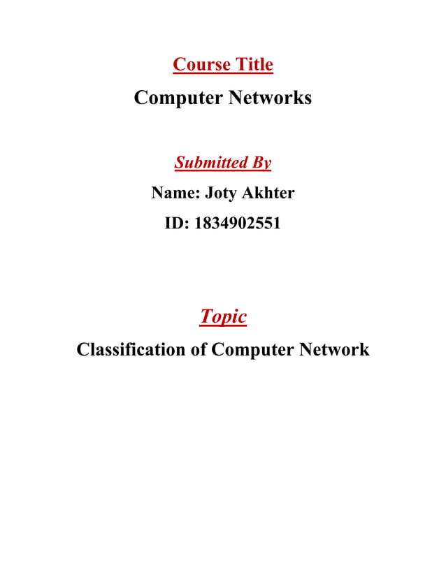 Network classification | PDF | Computer Networking | Computing