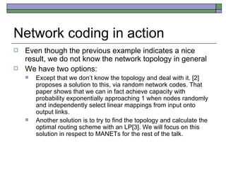Network coding | PPT | Free Download