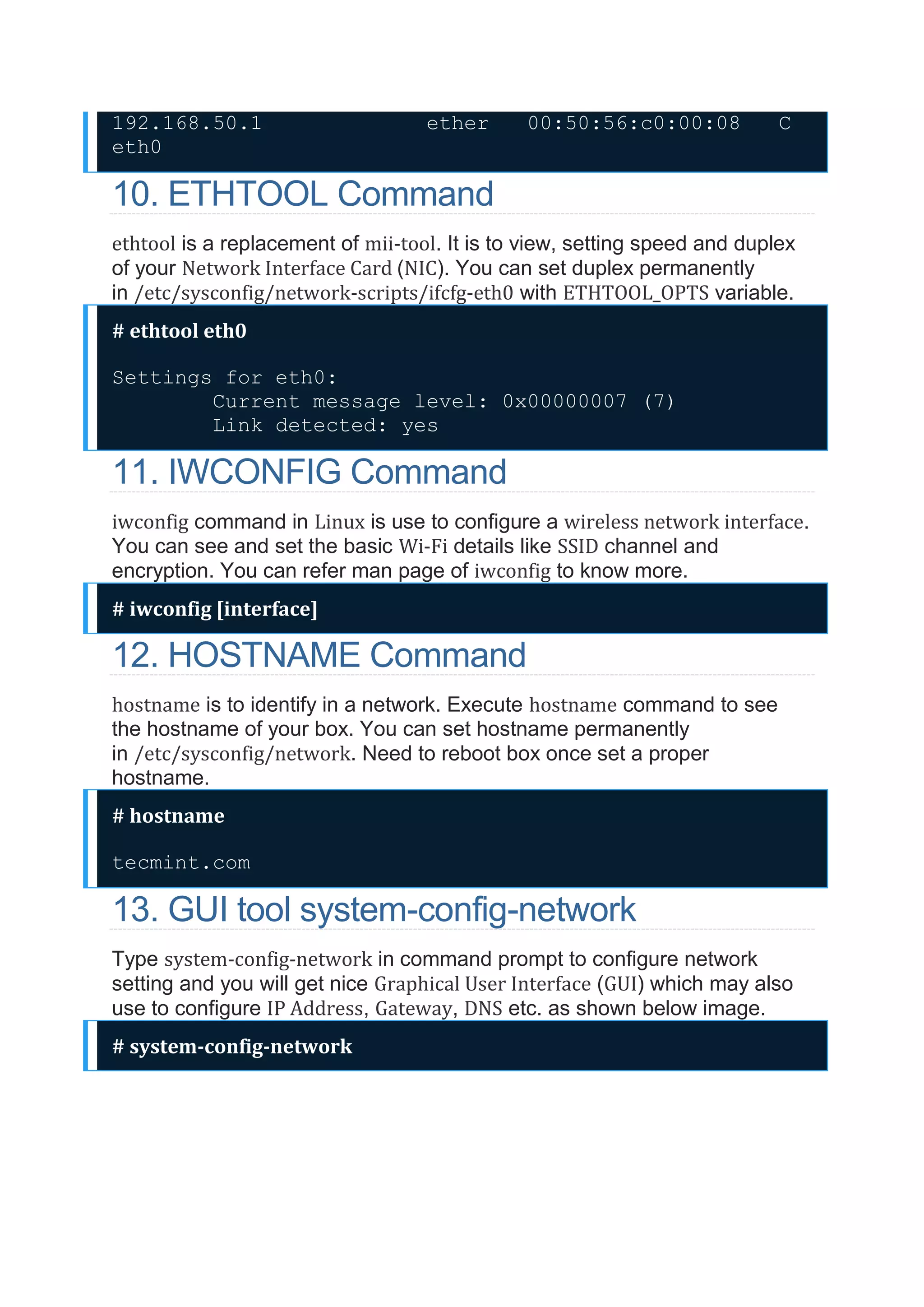 Network commands | PDF