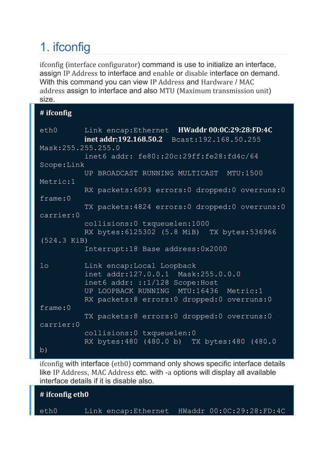 Network commands | PDF