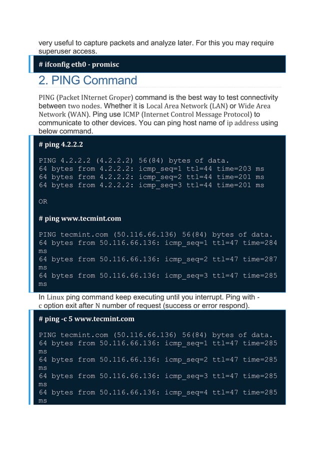Network commands | PDF