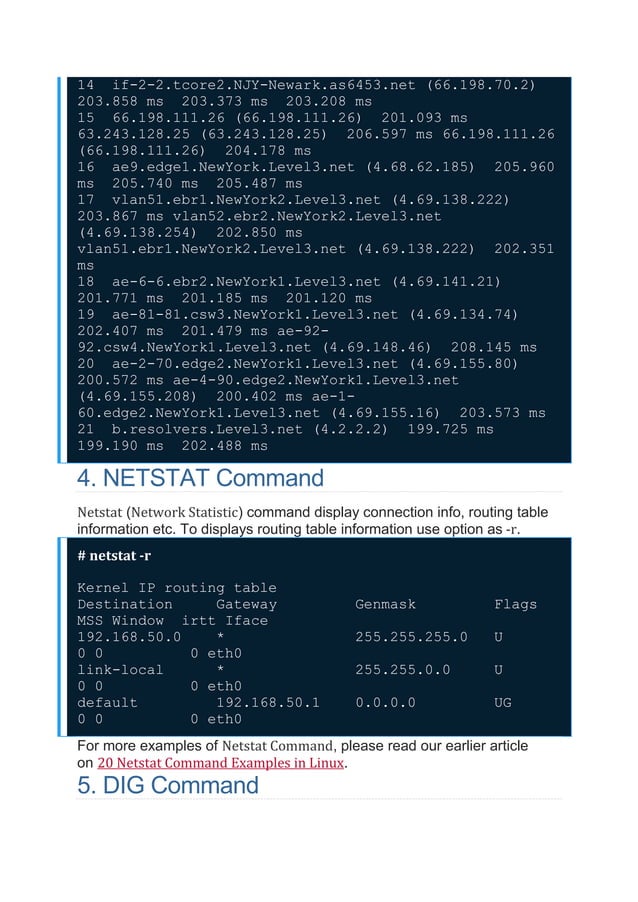 Network commands | PDF