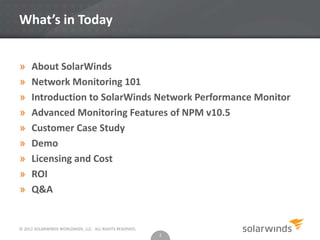 Network complexity with SolarWinds NPM and IPAM | PPTX