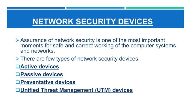 Network connecting devices and their security | PPT