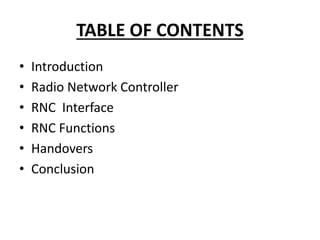 Network controller for 3 g mobile and wireless | PPTX
