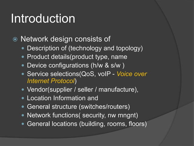 Network design | PPTX | Computer Networking | Computing