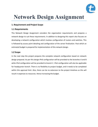 Network design assignment | PDF