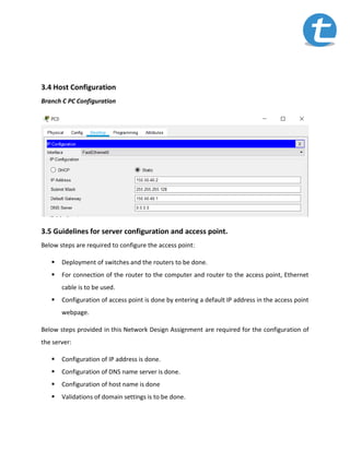 Network design assignment | PDF