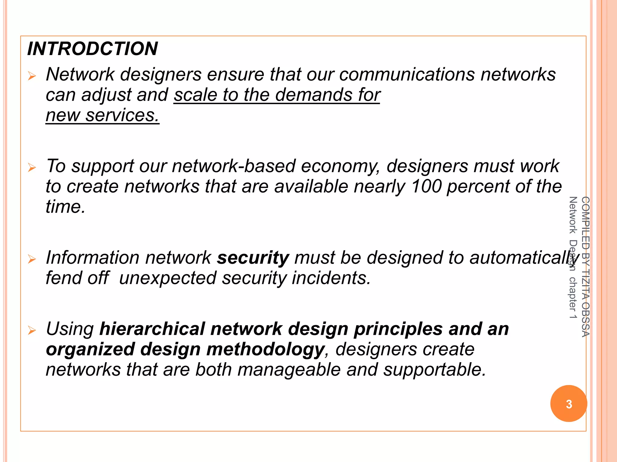 NETWORK DESIGN CHAPTER 1(1).pptx | Computer Networking | Computing