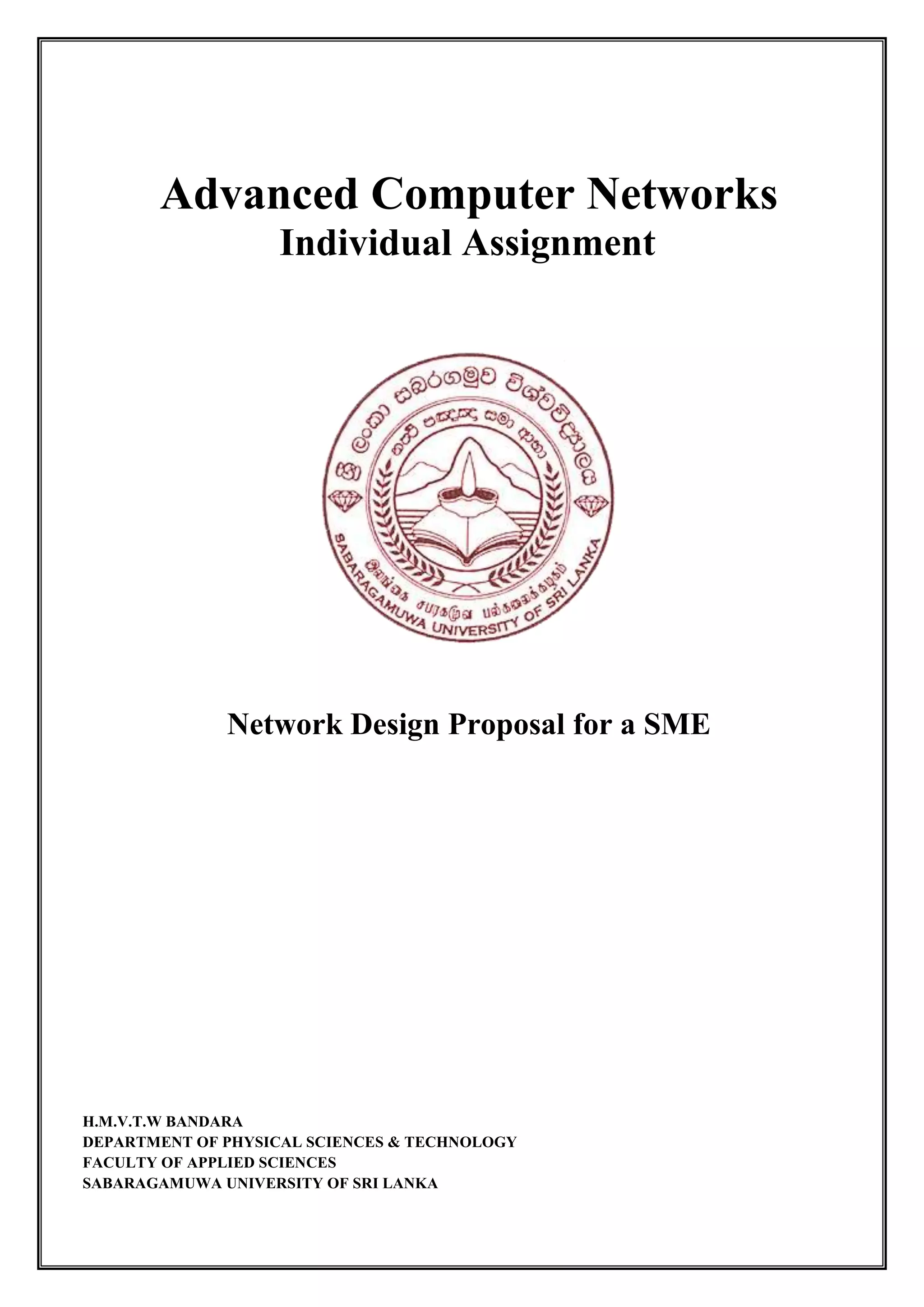 Network Design for a Small & Medium Enterprise | PDF