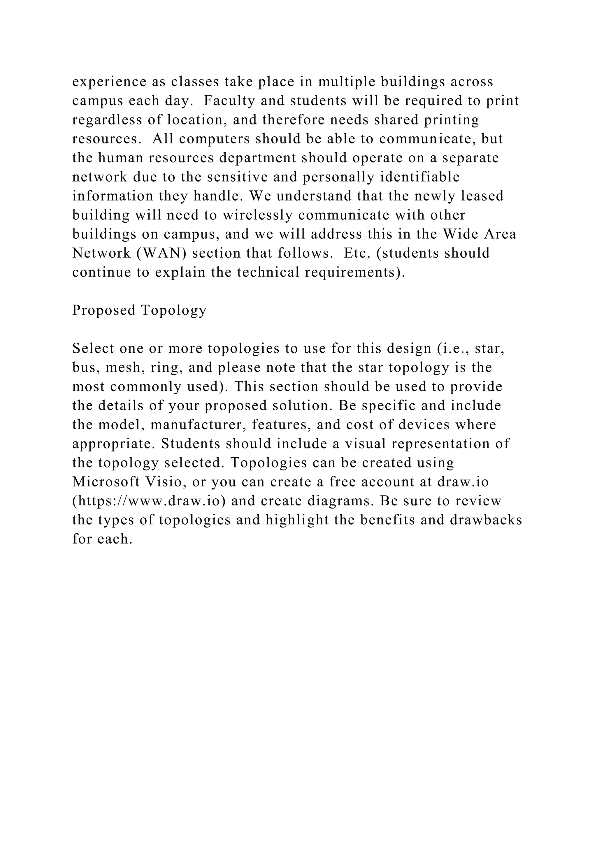 Network Design Proposal Templatenetwork Design Proposal Docx