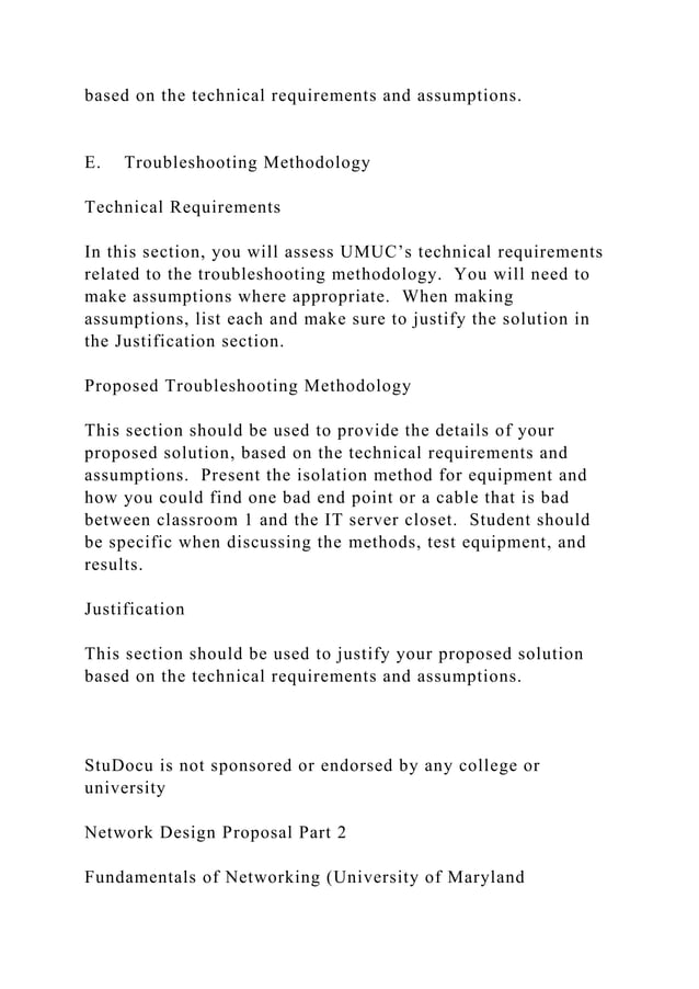 Network Design Proposal TemplateNetwork Design Proposal.docx | Computer Networking | Computing