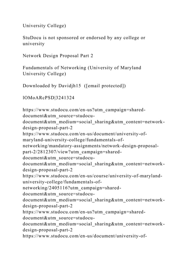 Network Design Proposal TemplateNetwork Design Proposal.docx | Computer Networking | Computing