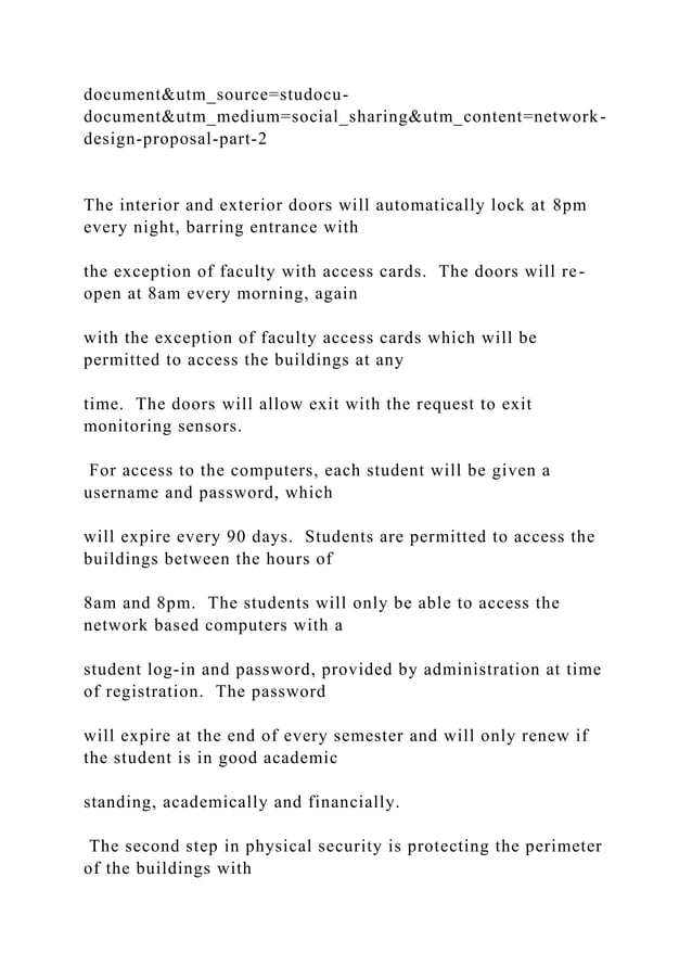 Network Design Proposal TemplateNetwork Design Proposal.docx | Computer ...