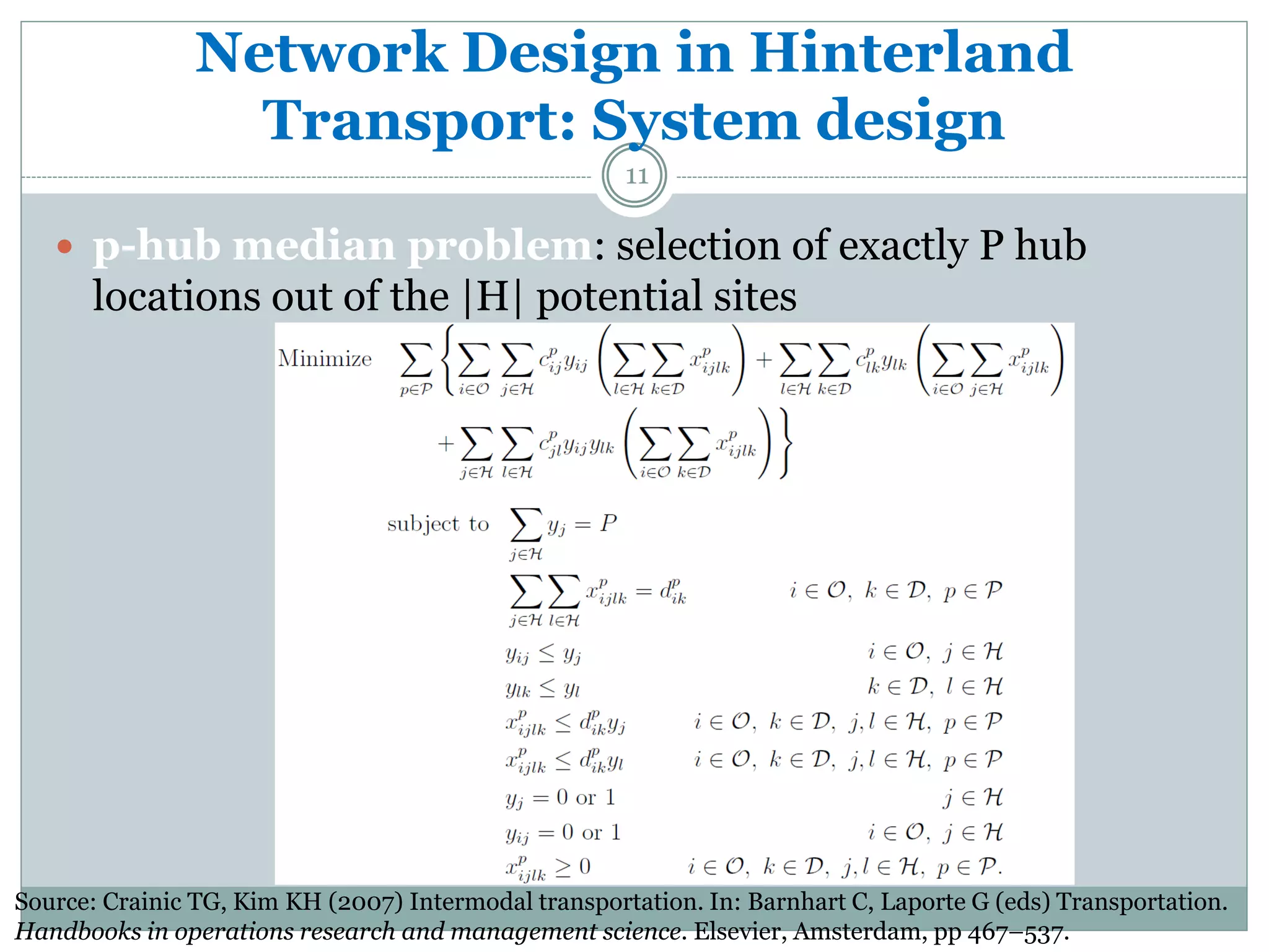 Network designs for improved hinterland transport | PDF | Logistics and ...