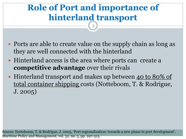 Network designs for improved hinterland transport | PDF | Logistics and ...