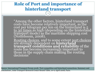 Network designs for improved hinterland transport | PDF | Logistics and ...