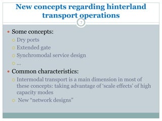 Network designs for improved hinterland transport | PDF | Logistics and ...