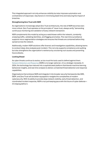 Network Detection and Response: A descriptive study | PDF