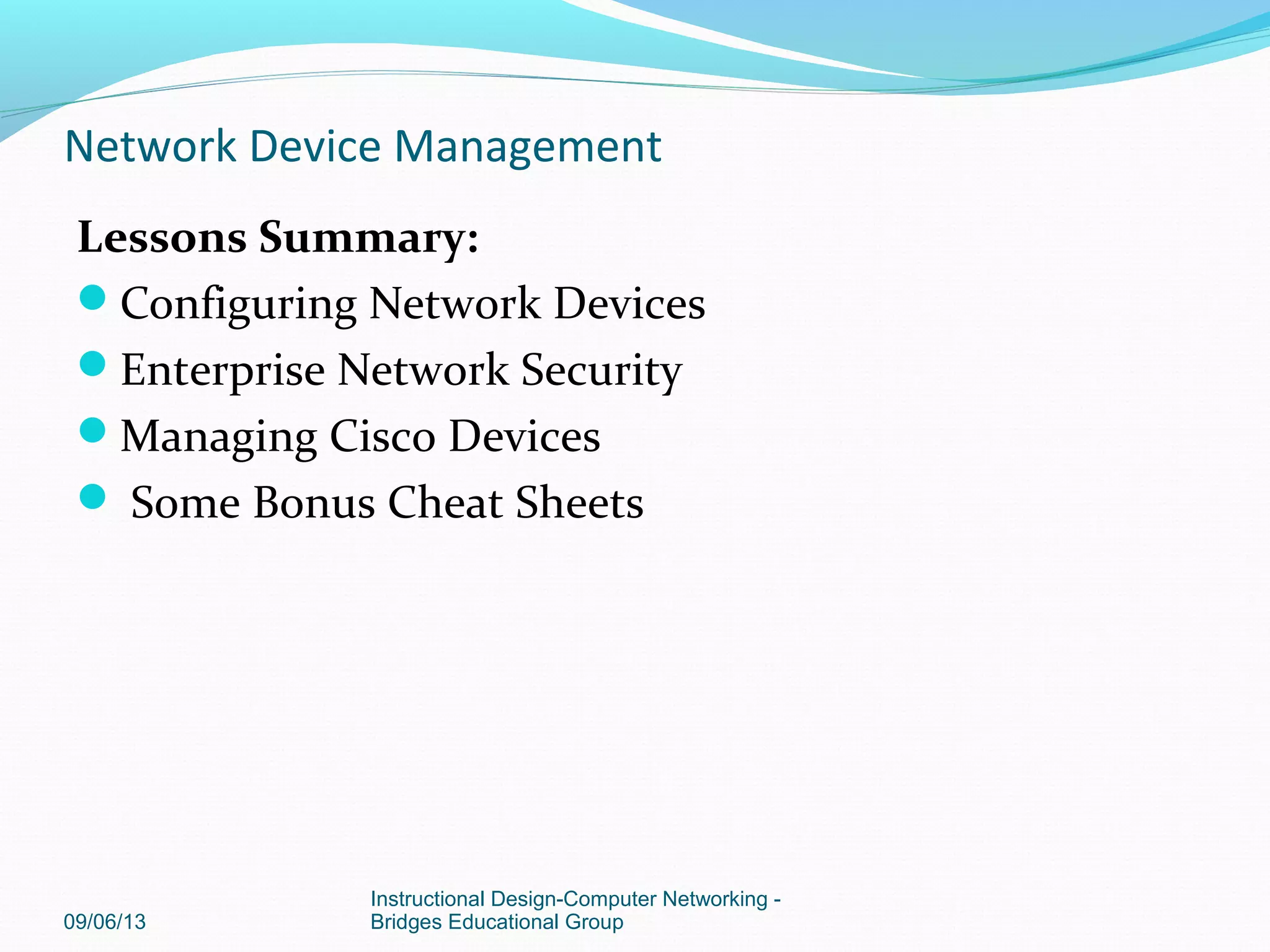 Network device management | PPT