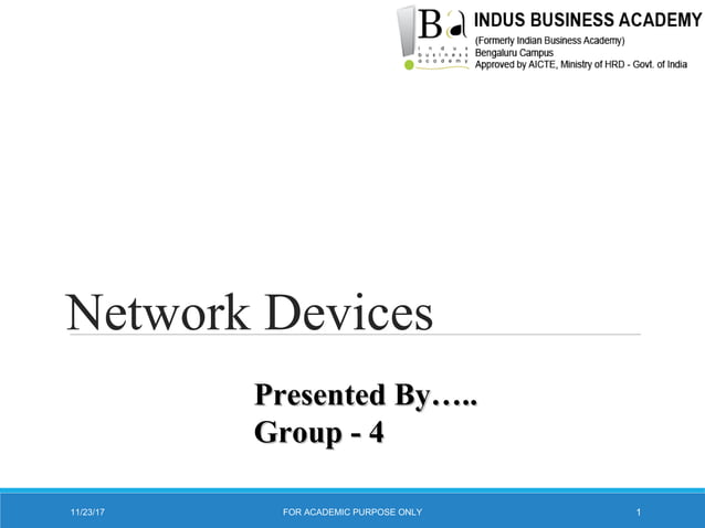 Network devices | PPT