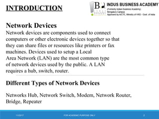 Network devices | PPT